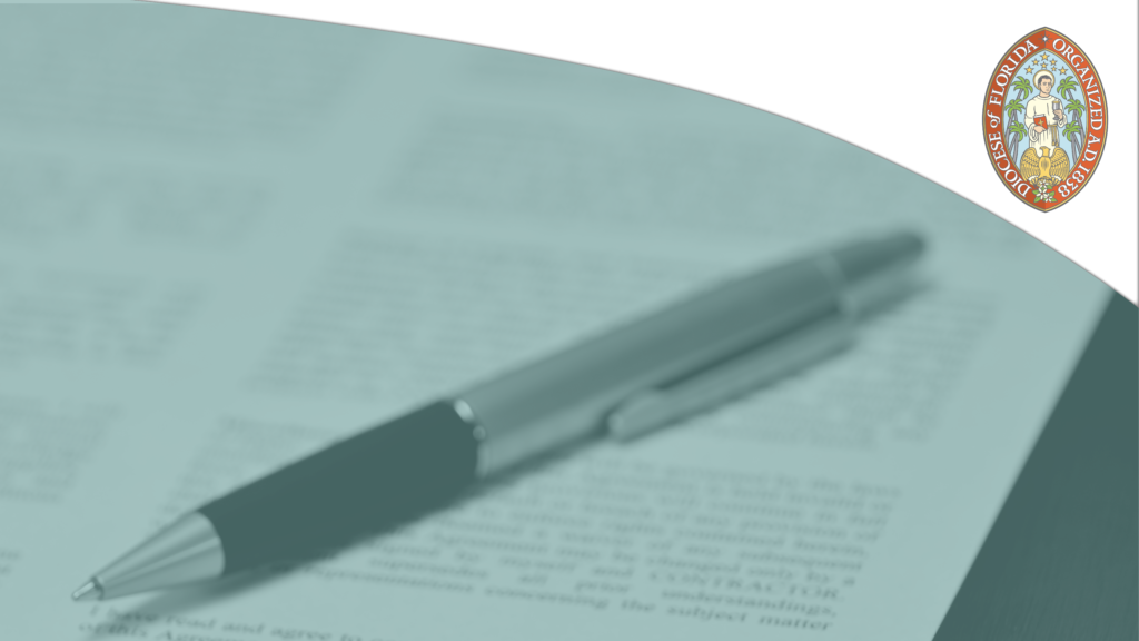 A Letter from the Standing Committee - The Episcopal Diocese of Florida